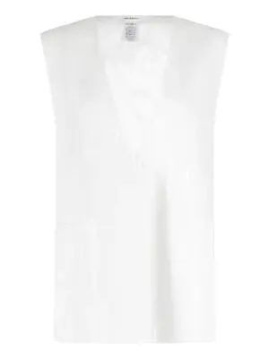 MEIMEIJ Sequin-embellished Striped Vest - White