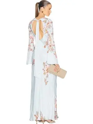 Hemant & Nandita Ezra Back Ties Maxi Dress - Blue