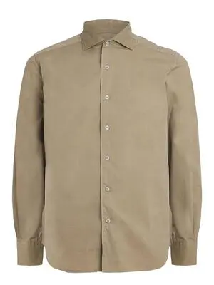 Corneliani Cotton-blend Shirt - Brown