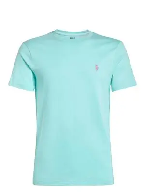Polo Ralph Lauren Cotton Custom-fit Polo Pony T-shirt Blue