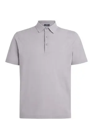 Herno Cotton Jersey Crepe Polo Shirt - Grey