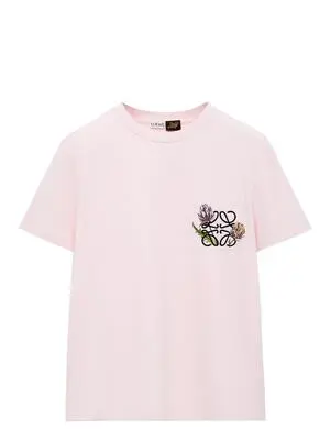Loewe X Paula's Ibiza Embroidered Anagram T-shirt - Pink
