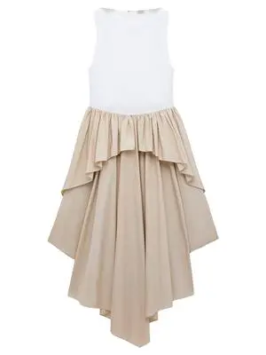 Loewe Cotton Asymmetric Midi Dress - White
