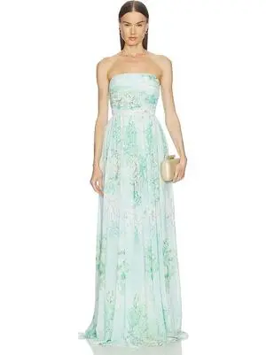 SAU LEE Camille Maxi Dress - Mint