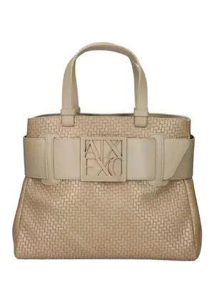 Armani Exchange Woven Logo Tote Bag - Neutrals