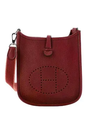 Hermès Evelyne Tpm Crossbody Bag Clemence Gen Iii - Red