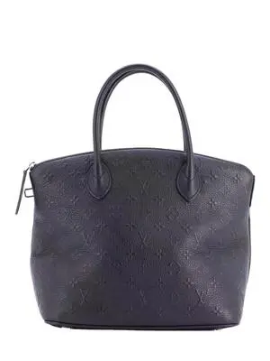 LOUIS VUITTON Lockit Handbag Monogram Revelation Leather Tote - Black