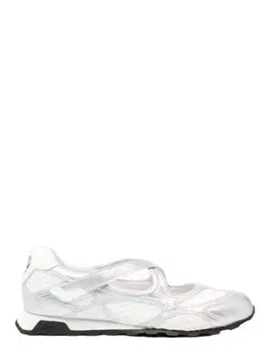 Ash Mesh Panelled Crossover-strap Sneakers - Silver