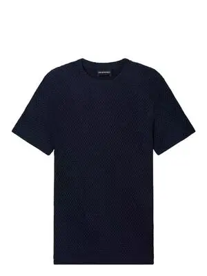 Emporio Armani Waffle-knit T-shirt - Blue