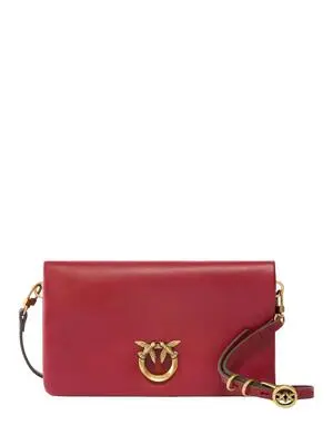 Pinko Small Love Click Soft Cross Body Clutch Bag - Red