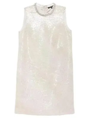 LUISA CERANO Sequin-embellished Mini Dress - Grey
