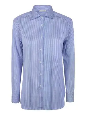 ARCHIVIO '67 Striped Cotton Shirt - Blue