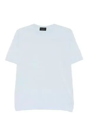 DELL'OGLIO Knitted T-shirt - Blue