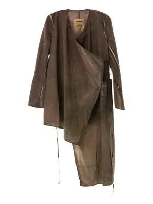 UMA WANG Asymmetric Shirt - Brown
