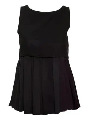 Balenciaga Pleated Minidress - Black
