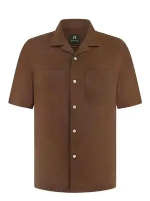 Boggi Milano Regular Fit Linen Shirt - Brown