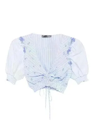 Ermanno Scervino Floral Embroidered Top - Blue