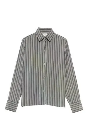 Valentino Garavani 1970s Striped Silk Shirt - Grey