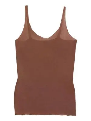 DANIELE FIESOLI Sleeveless Scoop-neck Tank Top - Brown