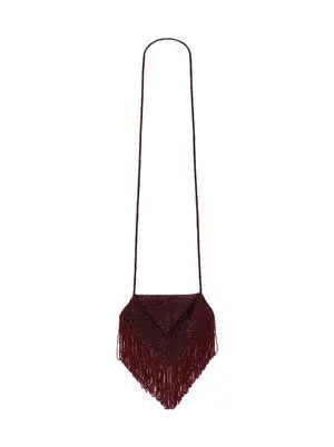Victoria Beckham Manhattan Beaded Clutch Bag - Red