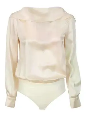 CATALINA Silk Bodysuit - Neutrals