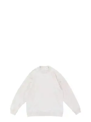 STILL BY HAND Crew Neck Cotton Sweatshirt - Neutrals