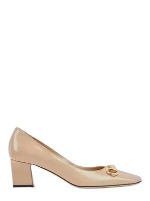 Gucci Horsebit Patent-leather Pumps - Neutrals