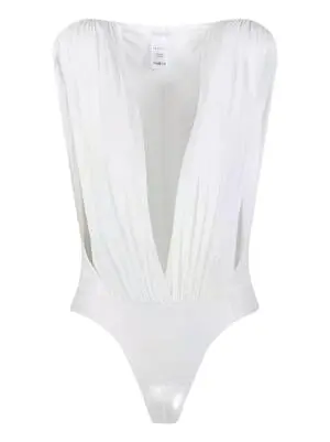 AMAZUIN Nikita Gathered Cut-out Bodysuit - White