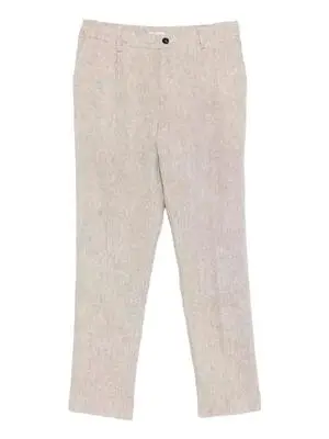 ENTRE AMIS Pleated Trousers - Neutrals