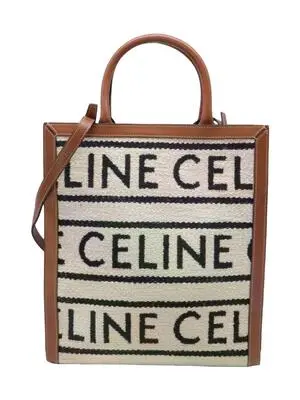 Celine Cabas Logo-print Tote Bag - Neutrals