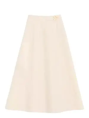 Valentino Garavani Crepe Couture Midi A-line Skirt - Neutrals