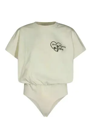 WILLY CHAVARRIA Graphic-print Bodysuit - Neutrals
