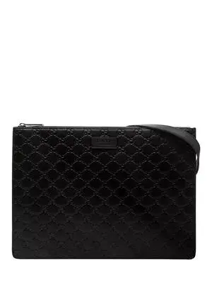 Gucci Ssima Zip Messenger Bag - Black