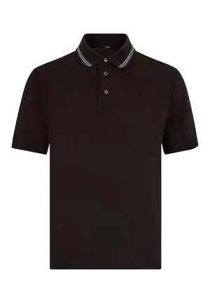 Herno Tipped-collar Polo Shirt - Brown