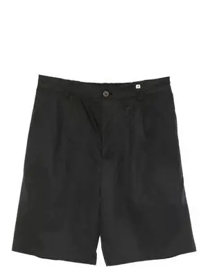 MYTHS Tailored Shorts With Pleated Detail - Black