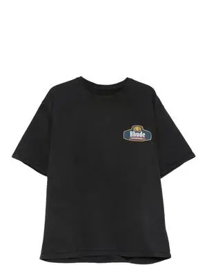 Rhude Logo-print T-shirt - Black