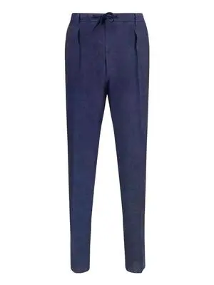 GI CAPRI Linen Trousers - Blue