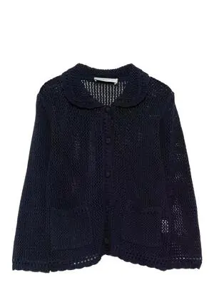 DUNST Long-sleeved Cardigan - Blue
