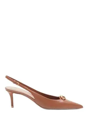 Valentino Garavani VLogo The Bold Edition Slingback Pumps Brown