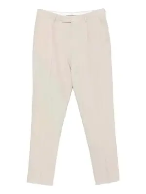 Zegna Pleated Tailored Trousers - Neutrals