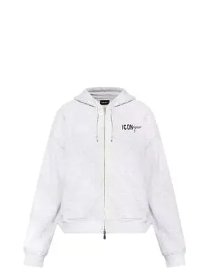 Dsquared2 Graphic-print Zip-up Hoodie - Grey