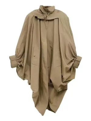 Chloé Batwing-sleeve Belted Coat - Neutrals