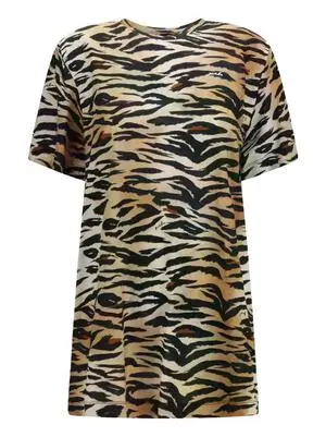 Pinko Tiger-print Relaxed T-shirt - Neutrals