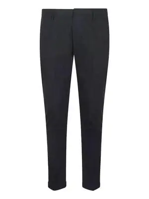 DONDUP Logo-plaque Turn-up Trousers - Blue