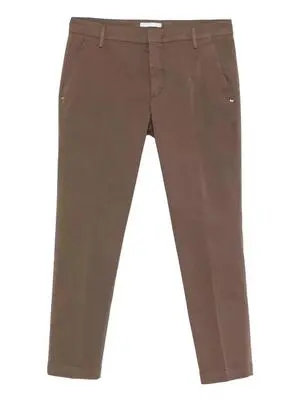 ENTRE AMIS Pressed-crease Tailored Trousers - Brown