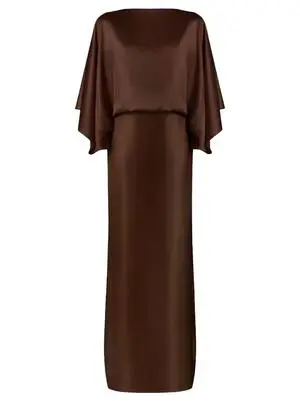 NINEMINUTES The Matcha Cowl-back Dress - Brown
