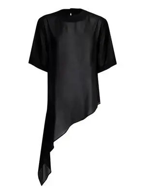 NINEMINUTES The Amber Asymmetric Top - Black