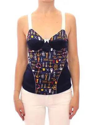 Dolce & Gabbana Sailor Motive Tank Top - Blue