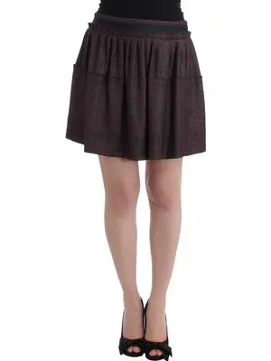 GF FERRE Flannel Mini Skirt - Purple