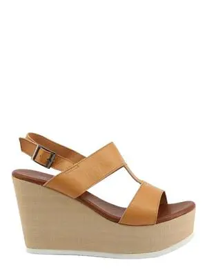 HENRY COTTONS Ankle Strap Wedges - Brown